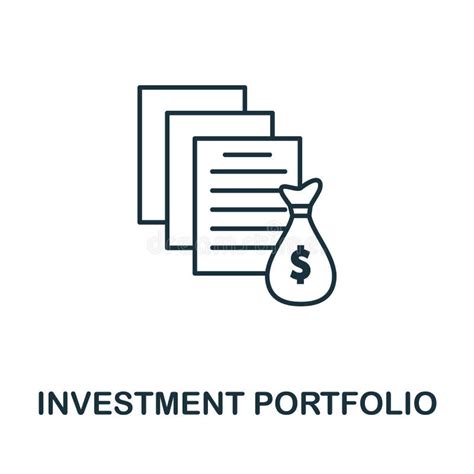 Investment Portfolio Icon Outline Style Thin Line Creative Investment
