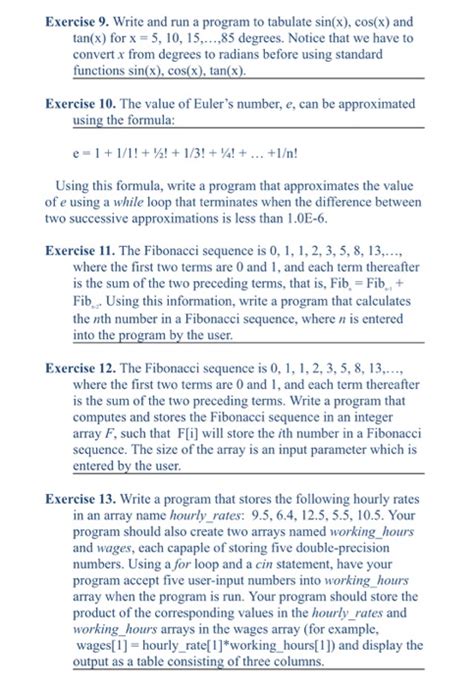 Solved Exercise 9 Write And Run A Program To Tabulate