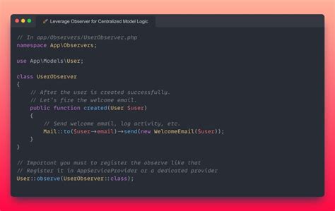 📂 Leverage Observer For Centralized Model Logic 🎉 Use Model Observers Yassen Sayed 🇵🇸🇪🇬