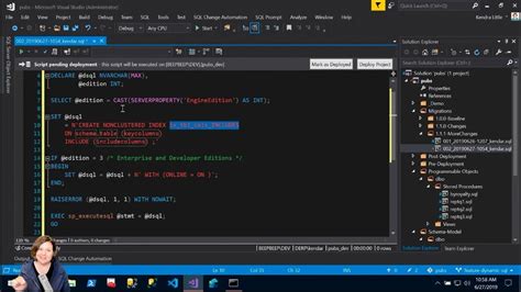 Dynamic Sql In Database Migration Scripts Youtube