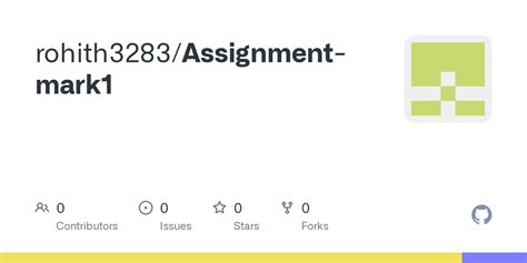 Github Rohith3283assignment Mark1