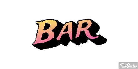 Bar Word Animated  Logo Designs
