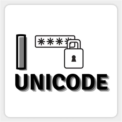 I Unicode Strange Design Sticker Teepublic