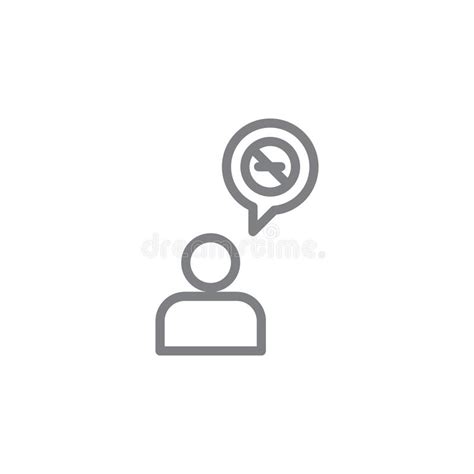 Icono De No Fumadores Del Esquema Elementos Del Icono Del Ejemplo De