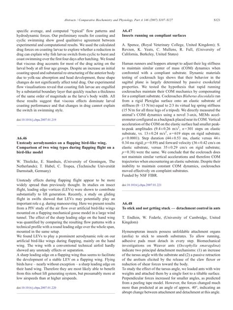 Pdf Unsteady Aerodynamics On A Flapping Bird Like Wing Comparison Of Two Wing Types During