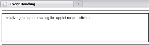 Awt Applet Event Handling