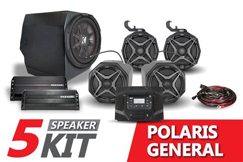 2016 2022 Polaris General Complete Ssv Works 5 Speaker Plug And Play System Side By Side Outlet