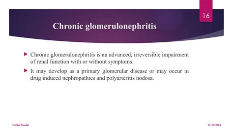 Glomerulonephritis In Pediatric Population Pptx Infectious Diseases