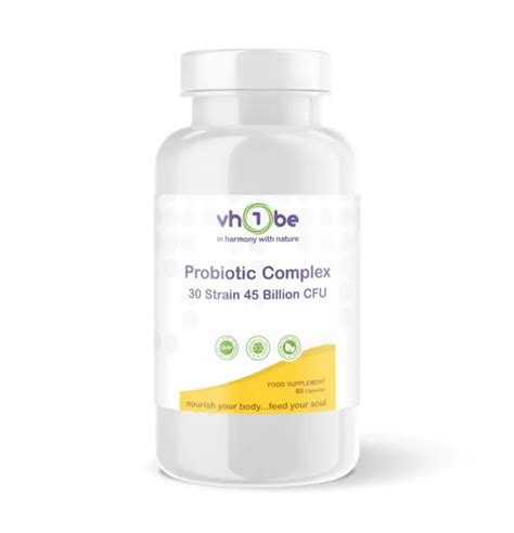 Probiotic Complex 60 Capsules 30 Strain 45 Billion Cfu Food Supplement £39 99 Picclick Uk