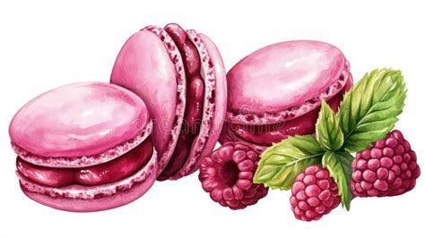 Yummy Raspberry Macarons Stock Image Image Of Confectionery 383161143