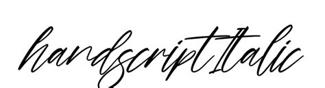 Hand Script Italic Font
