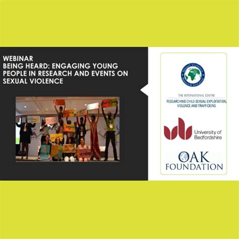 Being Heard Engaging Young People In Sexual Violence Research And Events Svri