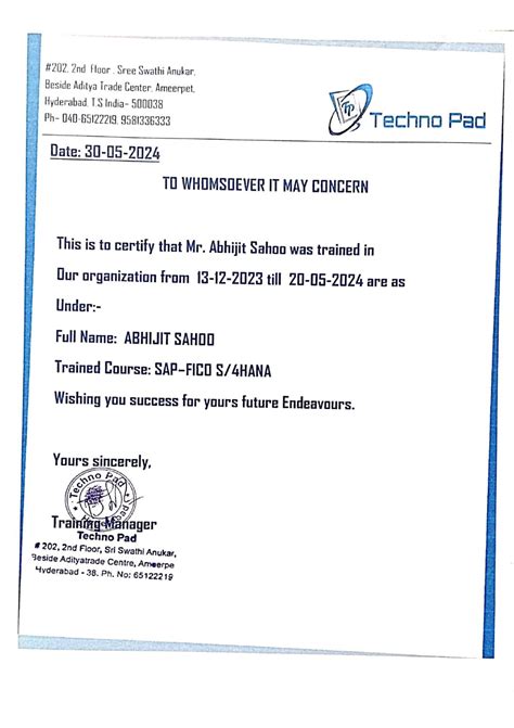abhijit sahoo on linkedin happy to share that i have successfully completed my sap fico course