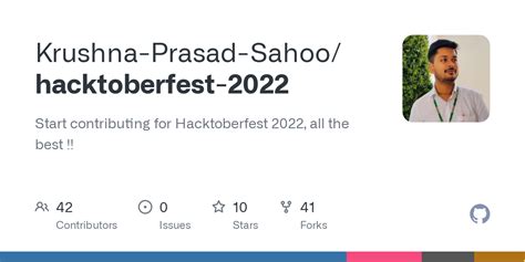 Github Krushna Prasad Sahoohacktoberfest 2022 Start Contributing For Hacktoberfest 2022 All