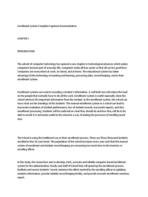 Computerized Enrollment System Pdf Software Development Databases