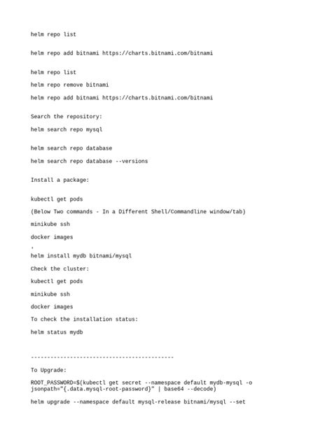 Helm Install Commands Pdf