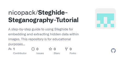 Github Nicopacksteghide Steganography Tutorial A Step By Step Guide