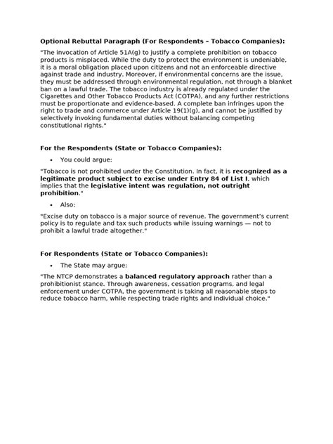 Rebuttal Paragraph Pdf