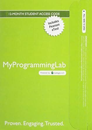 Amazon MyLab Programming With Pearson EText Access Card For Starting Out With C From