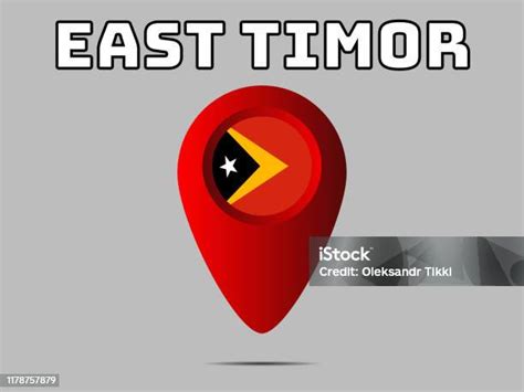 동티모르 국기 지리적 위치 Geotsag 핀 요소 및 기호 지도 장소 배치에 적합합니다 원래 색상과 비율 벡터 일러스트레이션 국가 세트 국가 지리적 지역에 대한 스톡 벡터