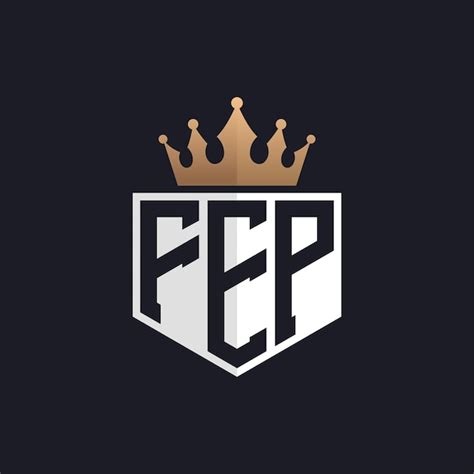 Premium Vector Luxury Fep Logo With Crown Elegant Initials Fep Letter