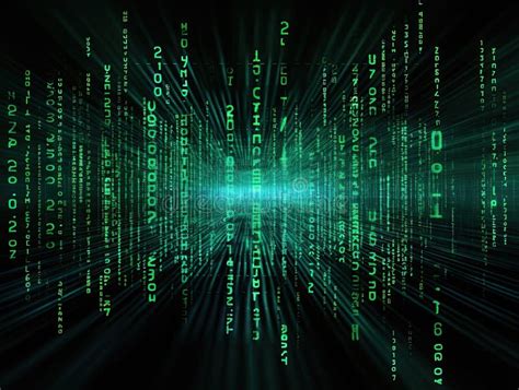 3d Render Of Programming Binary World Machine Processes Inside Machine Language And Inner