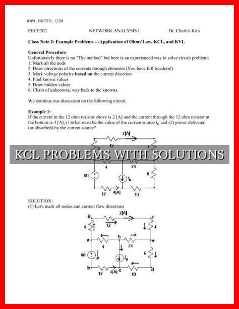Kcl Problems With Solutions Wadaef
