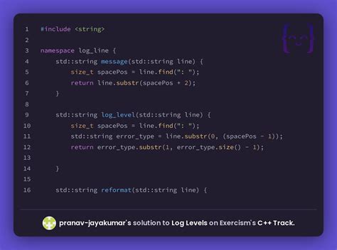 Pranav Jayakumars Solution For Log Levels In C On Exercism