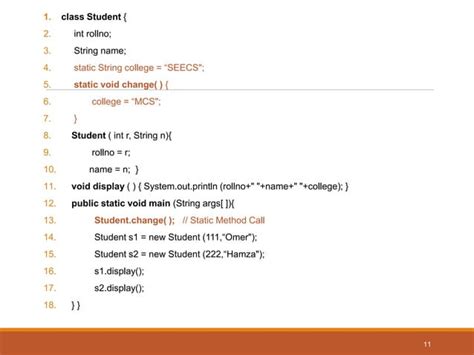 Lecture4staticvariablesandmethodspptx