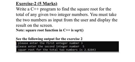 Solved Exercise 2 5 Marks Write A C Program To Find The Chegg