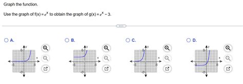 Solved Graph The Function Use The Graph Of F X Ex To Chegg Com