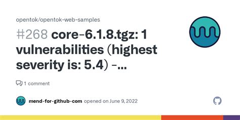 core 6 1 8 tgz 1 vulnerabilities highest severity is 5 4