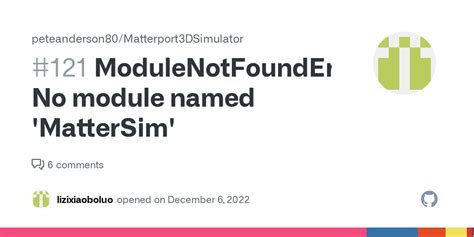 Modulenotfounderror No Module Named Mattersim Issue Peteanderson