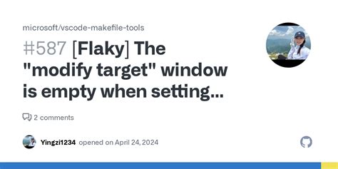 Flaky The Modify Target Window Is Empty When Setting The Launch Target · Issue 587