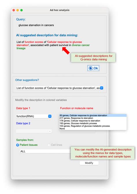 Q Omics Demo Query Oriented Analysis