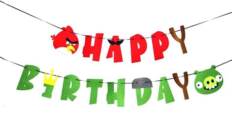 Angry Birds Birthday Banner Angry Birds Game Theme Birthday