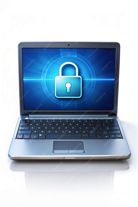 Secured Laptop Computer Data Security Concept Premium Ai Generated Image