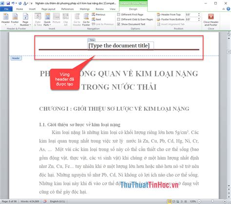 Cách Tạo Header And Footer Trong Word 2016 2013 2010 2007