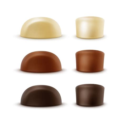 Ensemble De Bonbons Au Chocolat Au Lait Blanc Amer Noir Noir R Aliste
