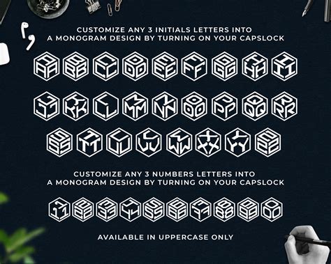 Modern Monogram Cube Font Font Kong