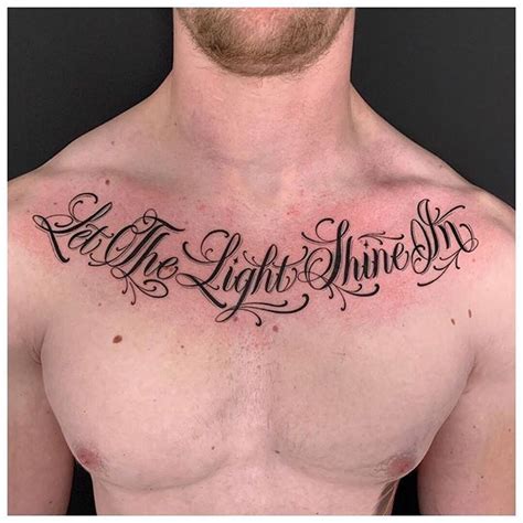 Small Lettering Tattoo Chest Chest Tattoo Script Best Tattoo