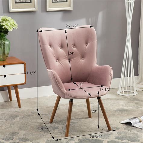 Doarnin Contemporary Silky Velvet Tufted Button Back Accent Chair
