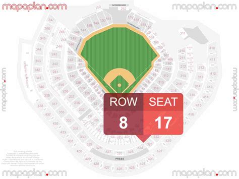 Atlanta Truist Park Detailed Interactive Seating Chart With Seat And Row