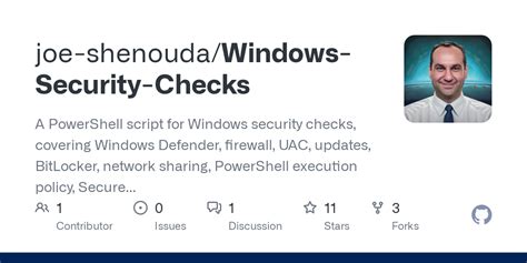 GitHub Joe Shenouda Windows Security Checks A PowerShell Script For
