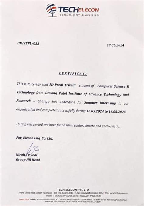 Prem Trivedi On Linkedin Datascience Internship Techelecon