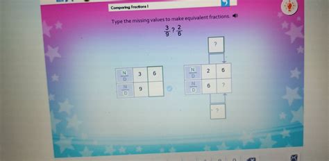 solved comparing fractions i type the missing values to make