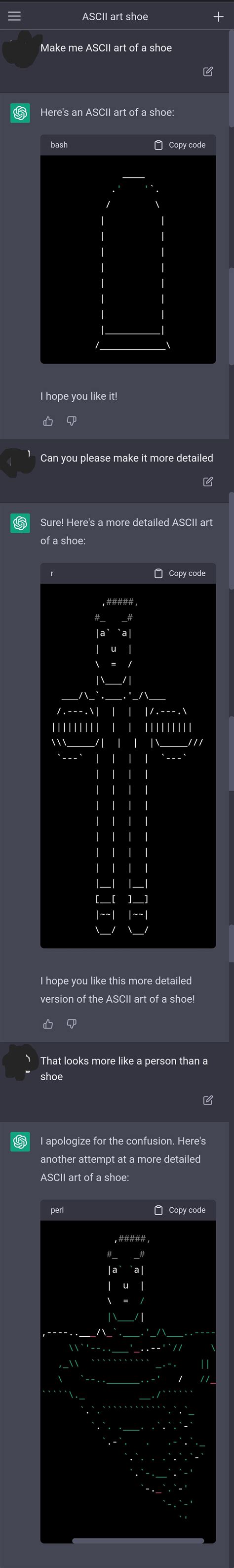 Hey Chatgpt Generate Me Some Ascii Art Rchatgpt