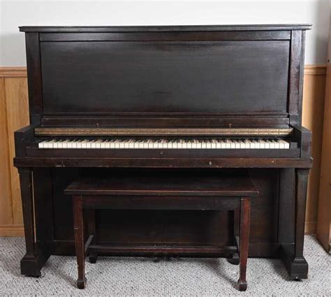 Antique Jesse French And Sons Lagonda Upright Piano Live And Online