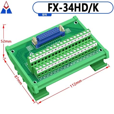 34Pin HD Fanuc Module 34Pin Terminal To MR 34RFD2 Straight Through Hole Type Female Connector