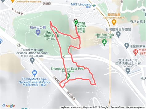 富陽公園中埔山 東峰福州山 O 型 健行筆記